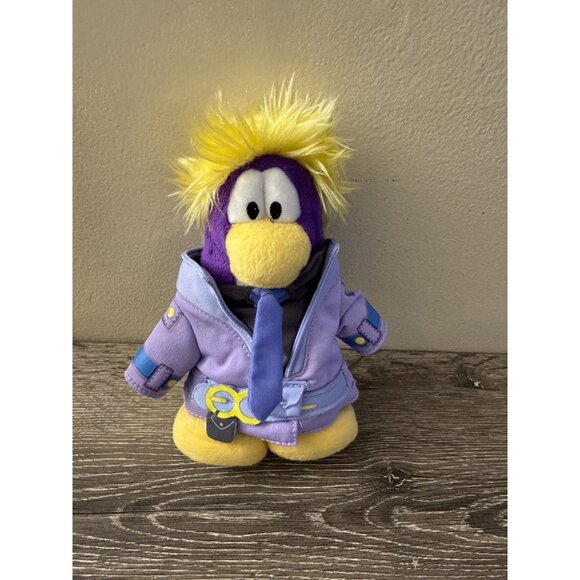 Toys | Disney Club Penguin Purple Dot Plush Toy 7 Cs7 | Poshmark
